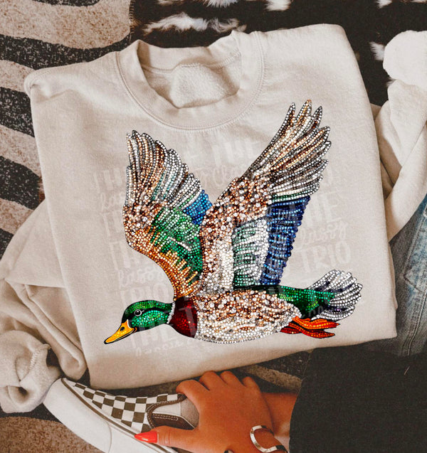 Faux Rhinestone Duck dtf transfer - SandB's Tees