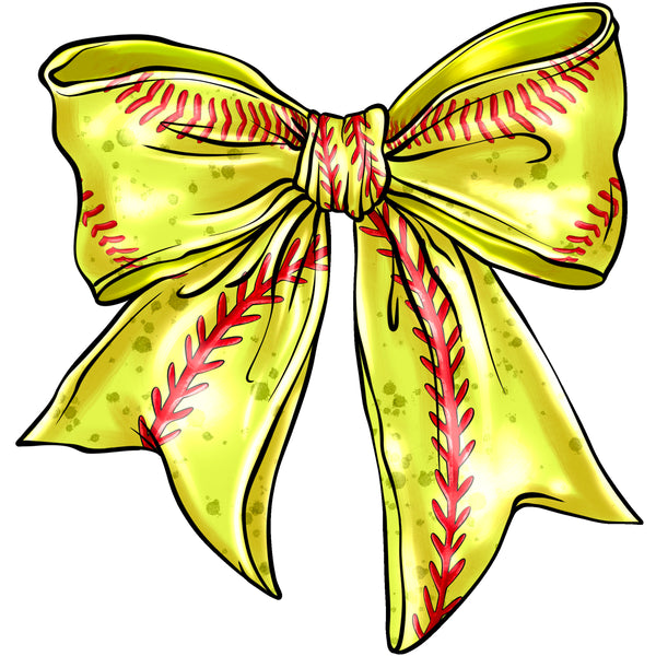 Softball Coquette Bow DTF transfer - SandB's Tees