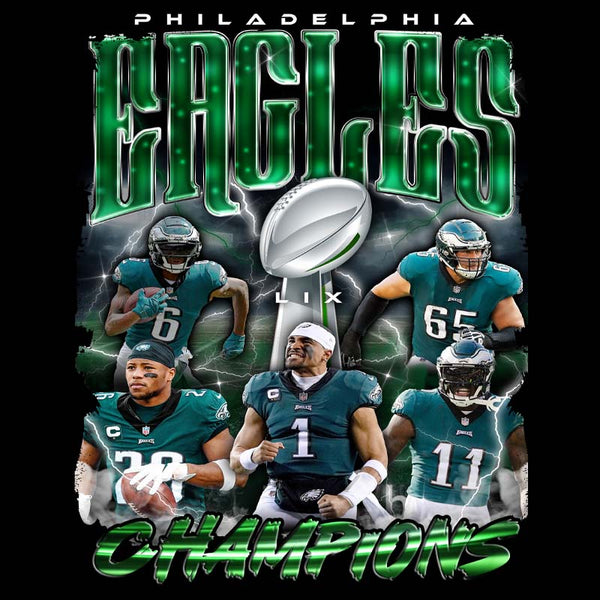 Philadelphia Eagles Champions LIX collage dtf transfer - SandB's Tees