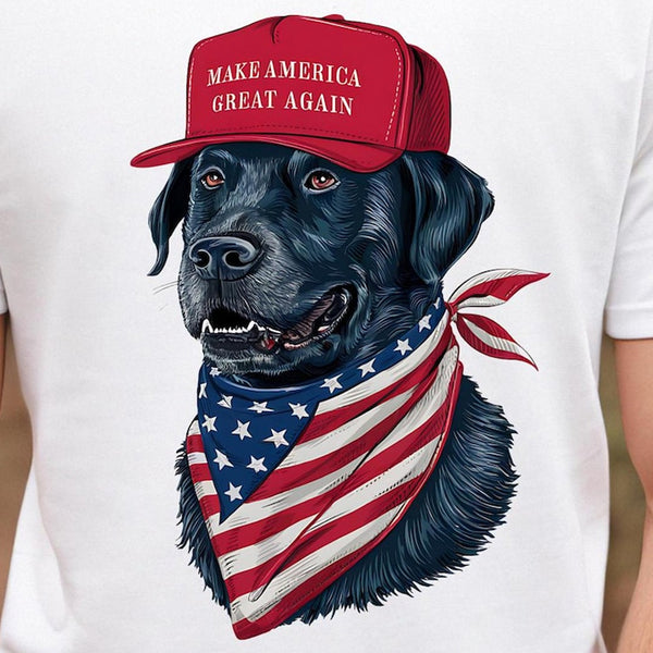 MAGA Labrador Dog Trump DTF Transfer - SandB's Tees