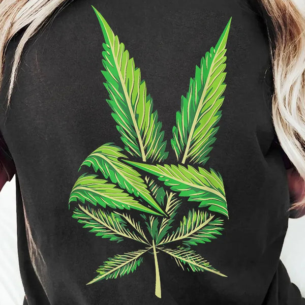 Peace Sign Weed DTF Transfer - SandB's Tees
