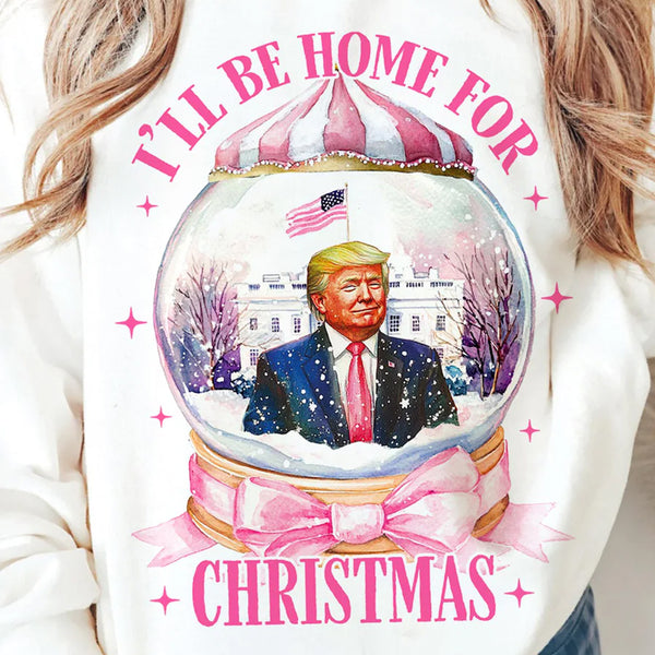 Trump Snow Globe Home for Christmas DTF Transfer - SandB's Tees