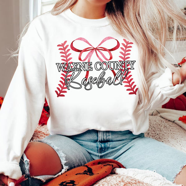 Wayne Baseball Bow - SandB's Tees