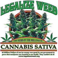 Legalize Weed. The Herb of the Millenium. Cannabis Sativa. Bad Dog ...